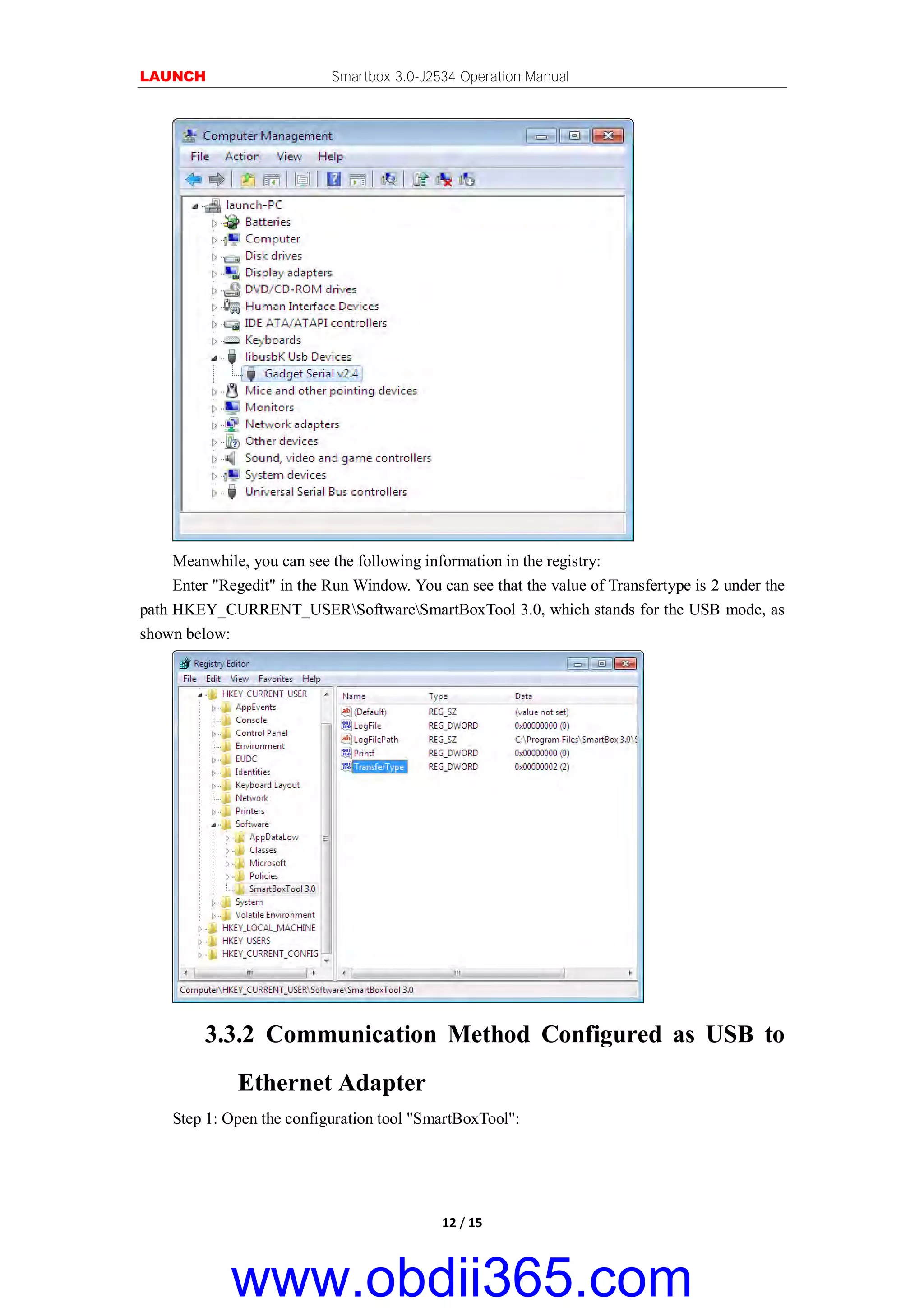 Launch X431 SmartBox 3.0 j2534 operation manual | PDF