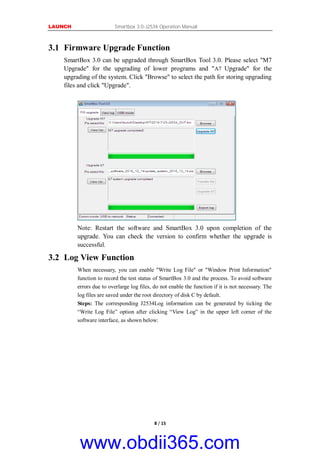 Launch X431 SmartBox 3.0 j2534 operation manual | PDF