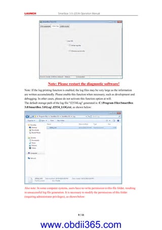 Launch X431 SmartBox 3.0 j2534 operation manual | PDF