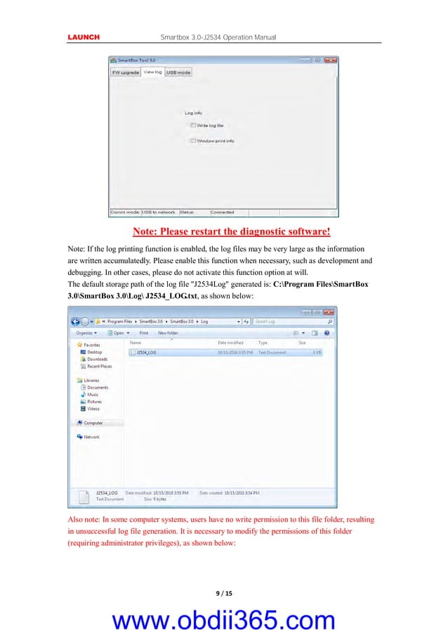 Launch X431 SmartBox 3.0 j2534 operation manual | PDF