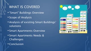Internet of Things - An Analysis of Smart Buildings | PPTX