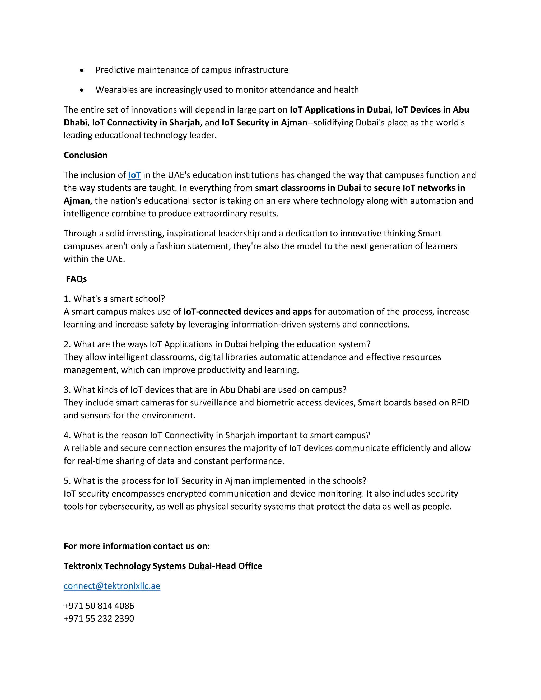 Smart Campuses in UAE - Revolutionizing Education through IoT.pdf