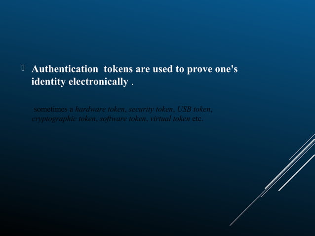 Smartcards and Authentication Tokens | PPT