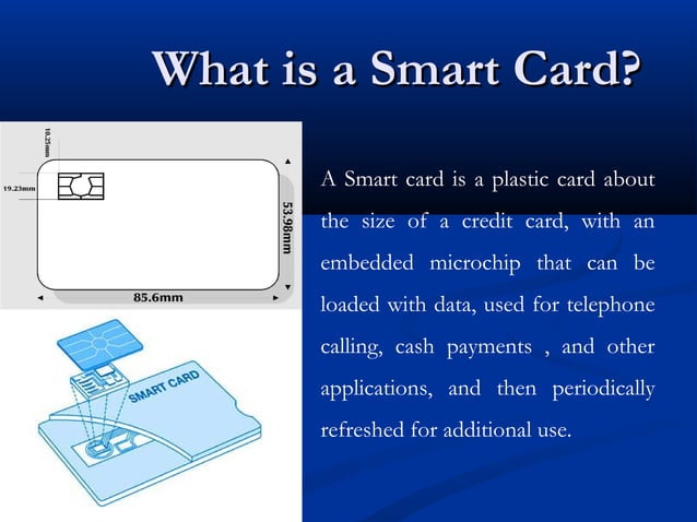 Smart card | PPT | Credit Cards | Personal Debt