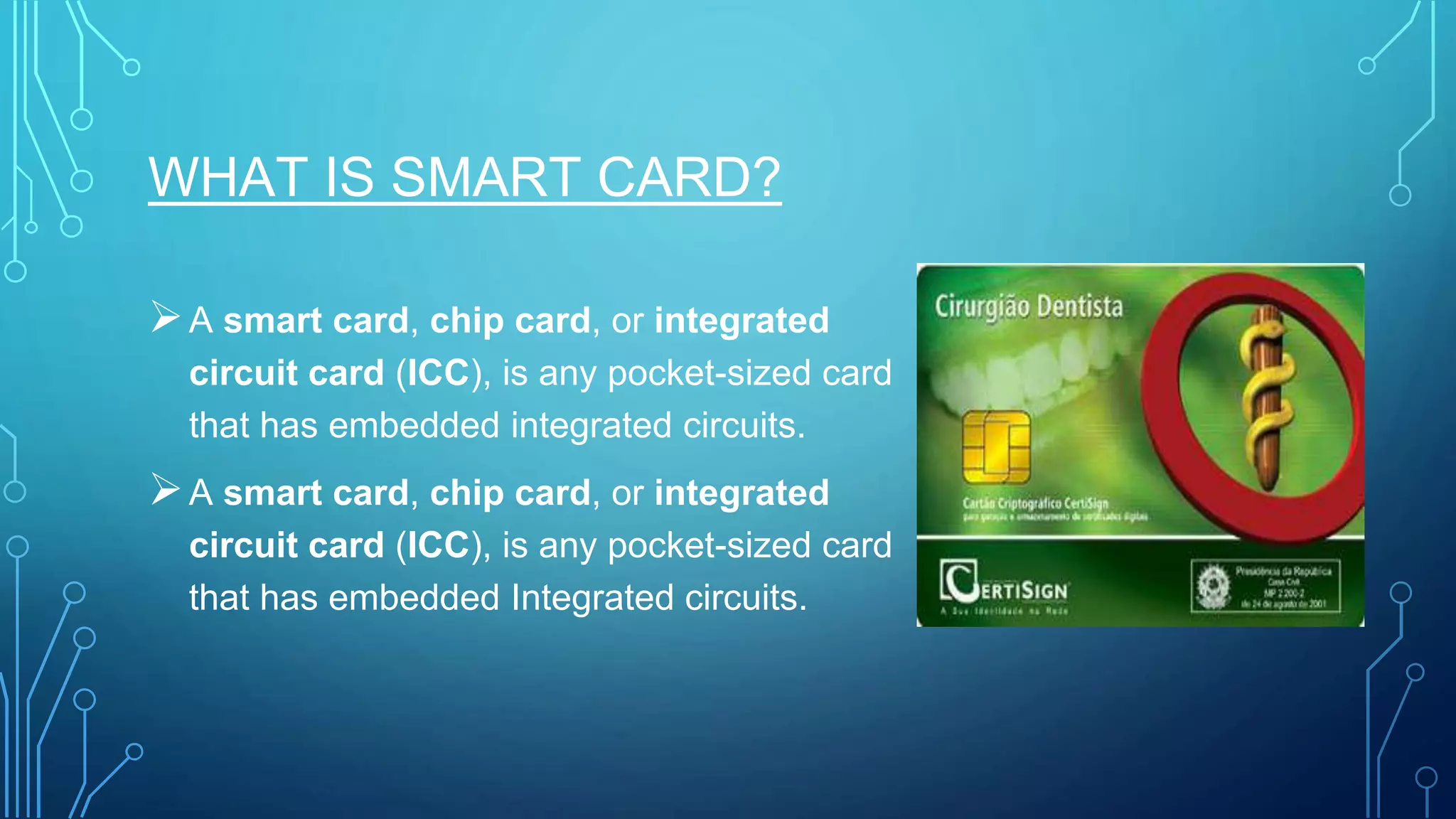 Smart card technology | PPTX