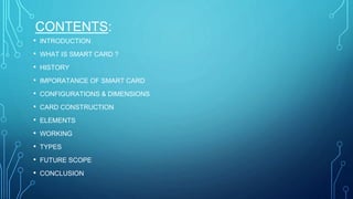 Smart card technology | PPTX