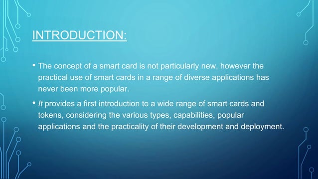 Smart card technology | PPTX