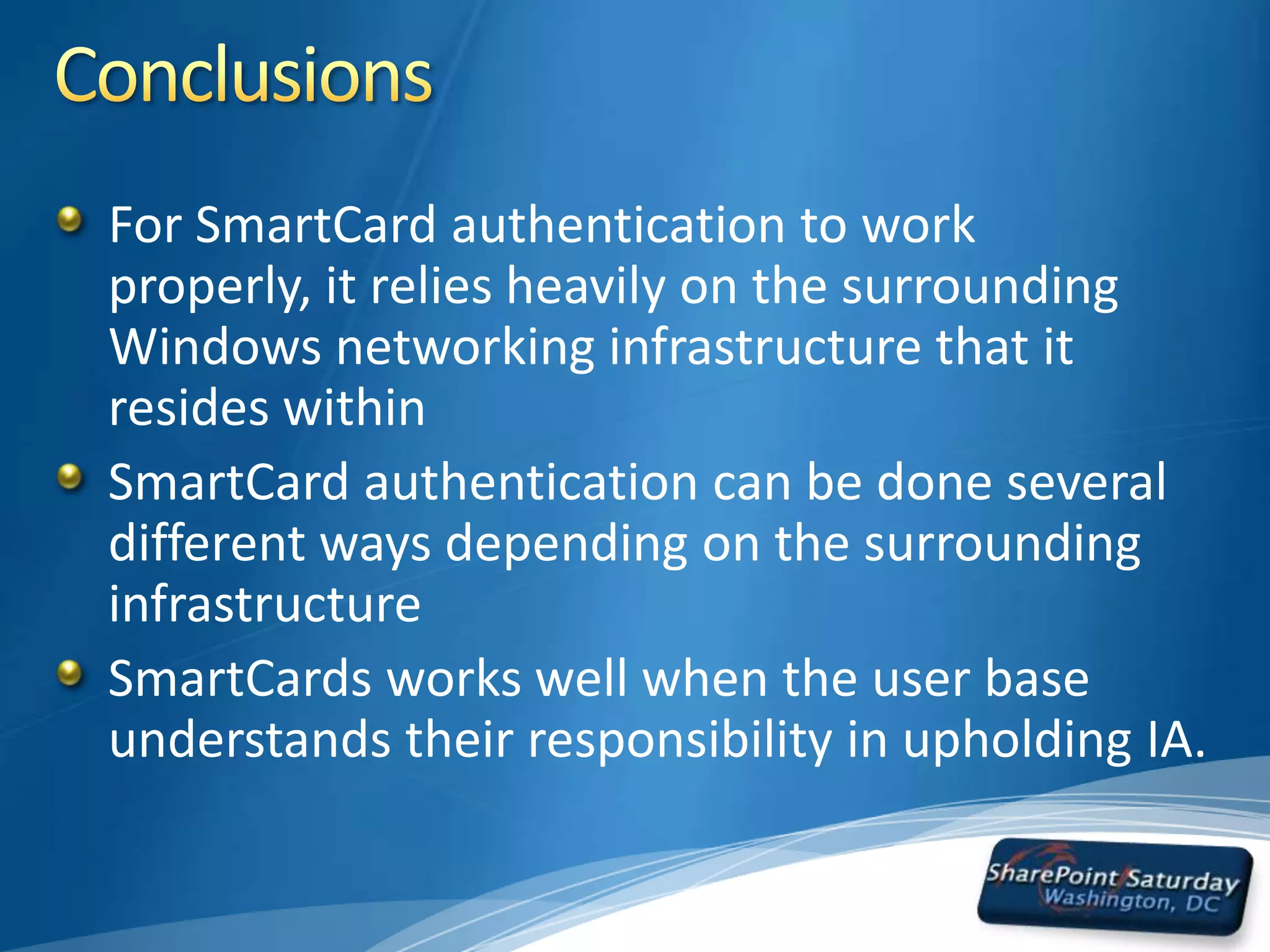 Smart Card Authentication | PPTX