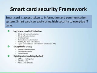 Smart Card and Strong Cryptography for instant security | PPTX