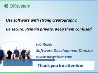 Smart Card and Strong Cryptography for instant security | PPTX