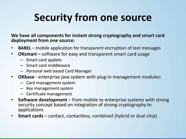 Smart Card and Strong Cryptography for instant security | PPTX