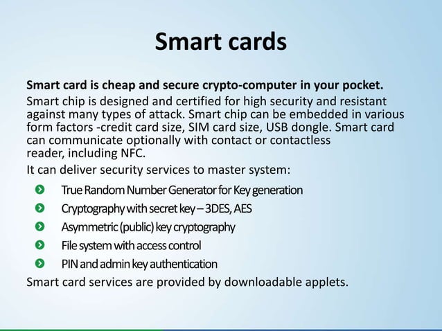 Smart Card and Strong Cryptography for instant security | PPT
