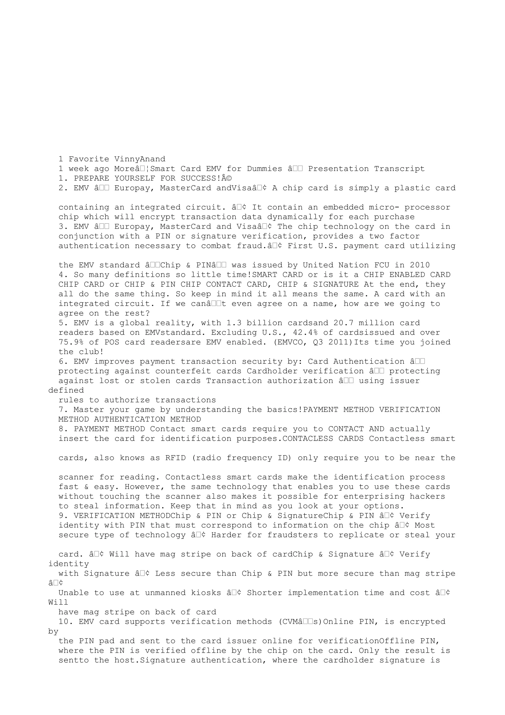 Smart card emv for dummies | TXT