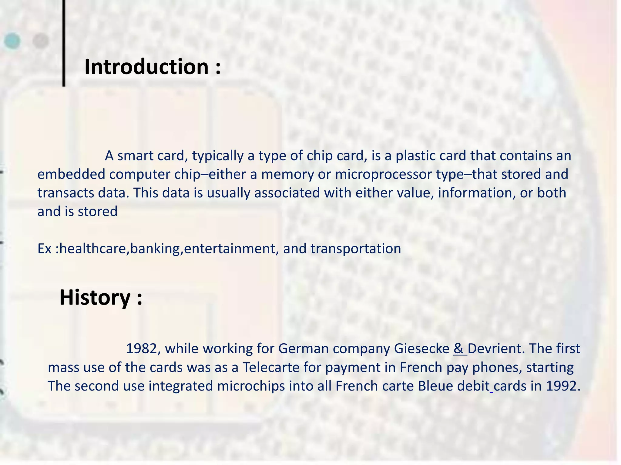 Smart card ppt | PPTX