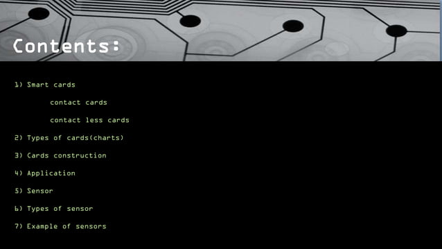 Smart cards and sensors | PPT