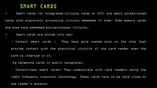Smart cards and sensors | PPTX