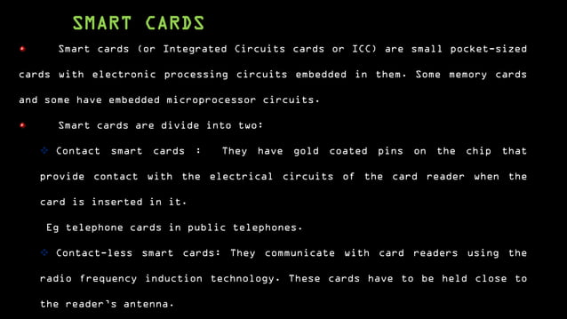 Smart cards and sensors | PPT