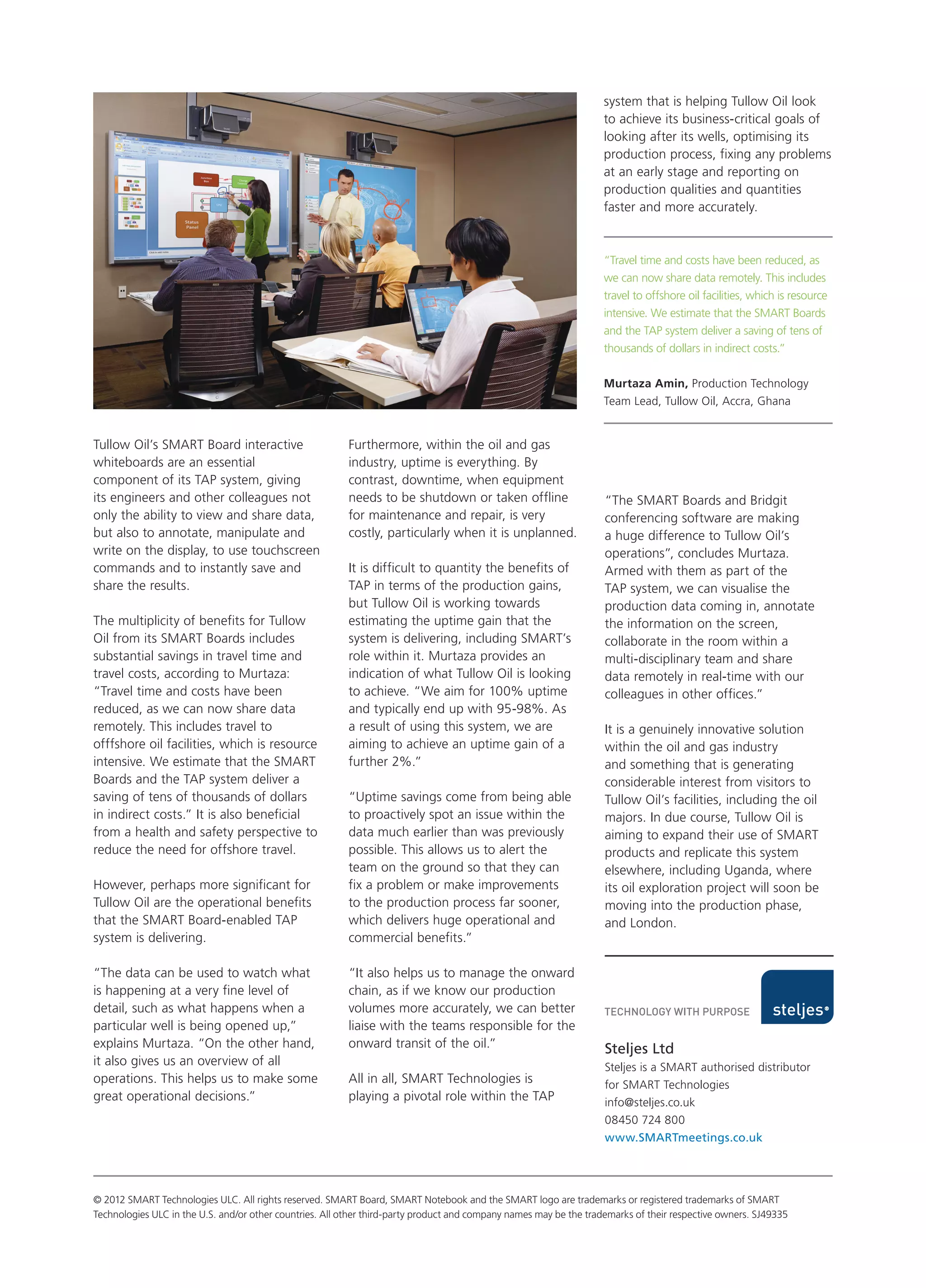 SMART Case Study - Tullow Oil | PDF