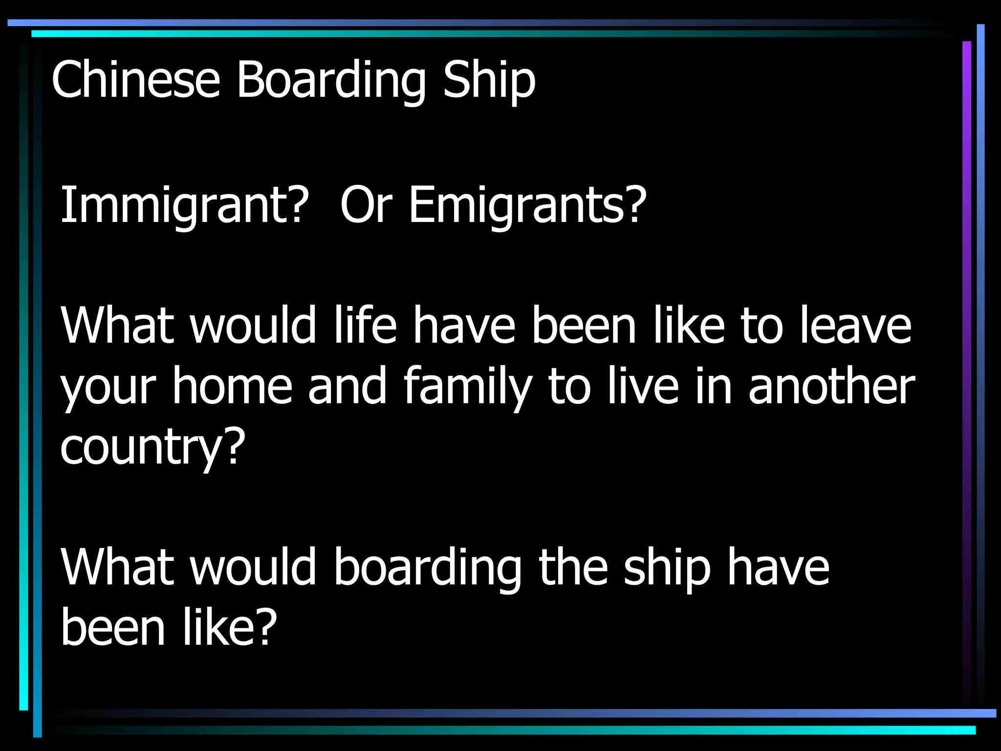 Smart Chinese Immigration PowerPoint | PPT