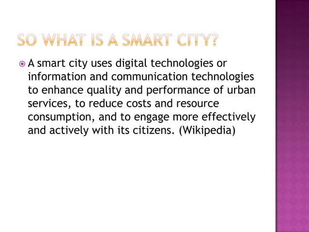 Smart cities | PPT