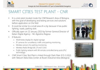 Smart Cities: The Role of CNR | PPT