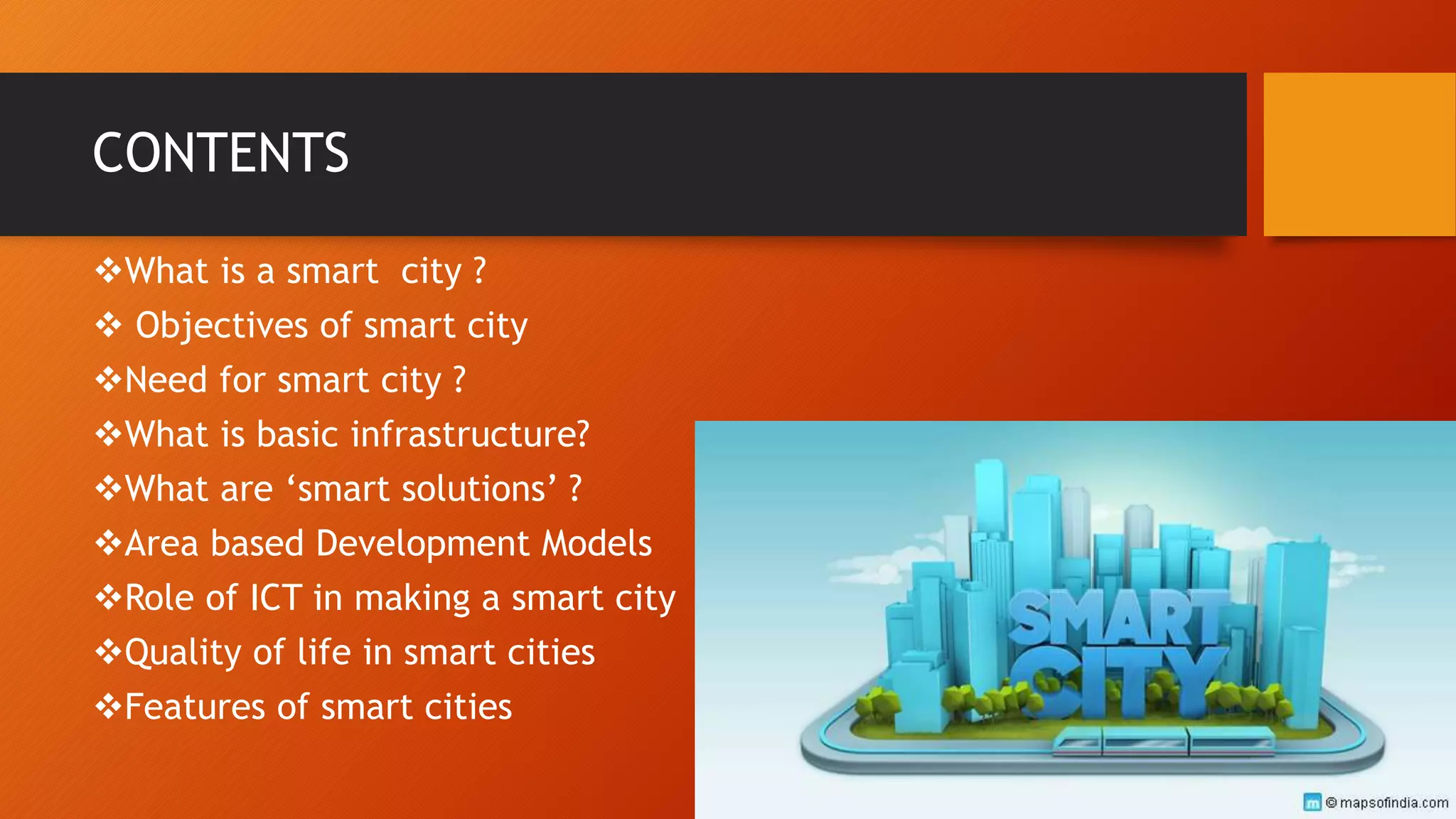 Smart cities and its features | PPTX