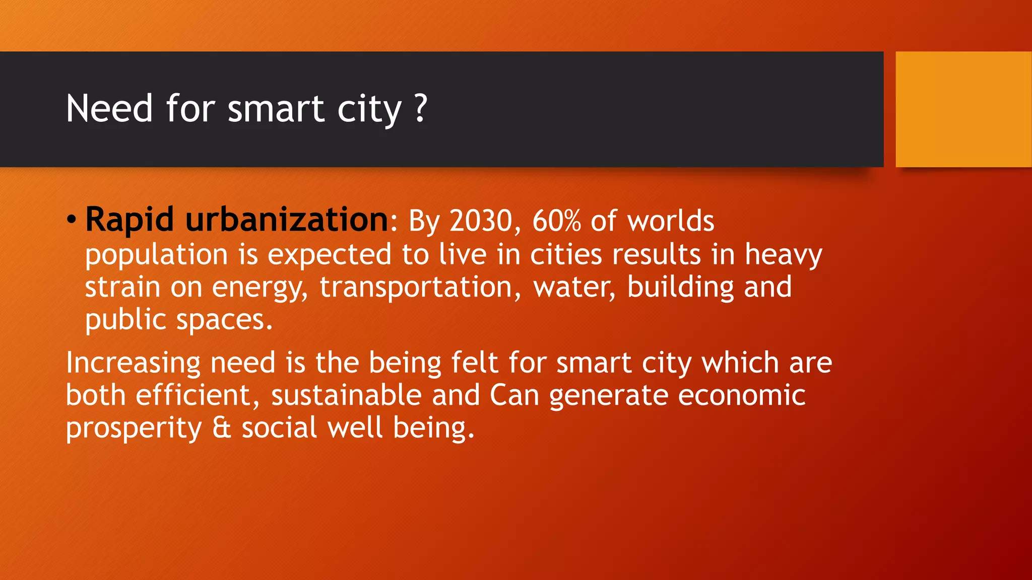 Smart cities and its features | PPTX