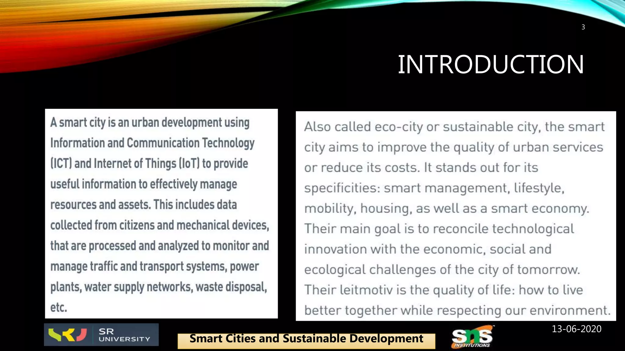 Smart cities and sustainable development | PPTX