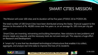 Smart cities and sustainable development | PPTX