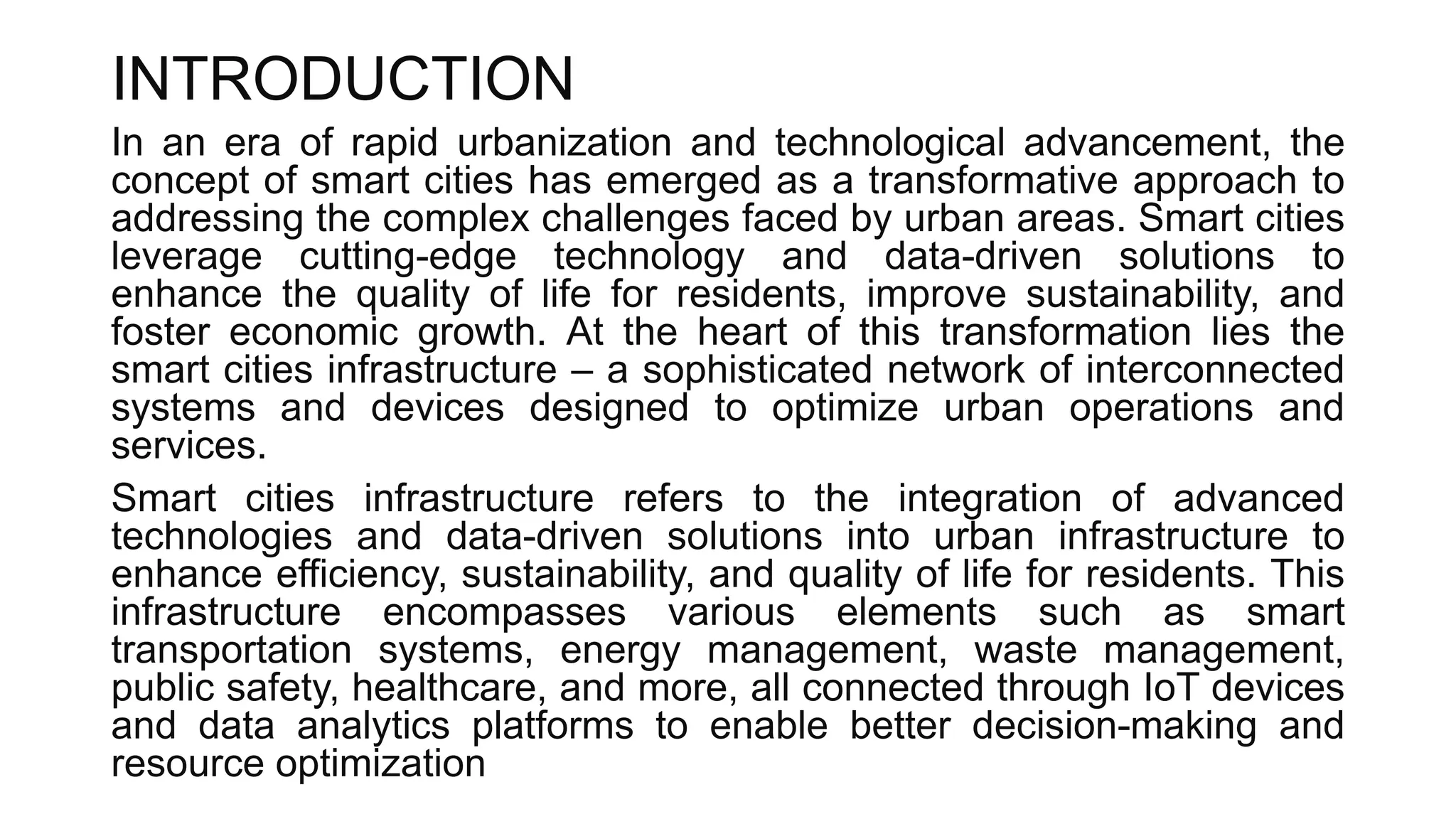 smart cities infrastructure objectives and methodology and conclusion ...