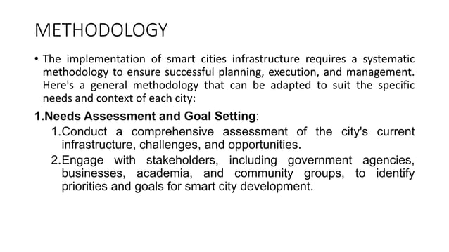 smart cities infrastructure objectives and methodology and conclusion ...