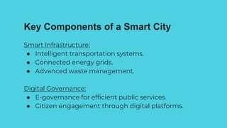 Smart Cities: Integrating Technology for Urban Development | PPTX