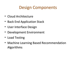 A Public Cloud Based SOA Workflow for Machine Learning Based Recommendation Algorithms | PPT