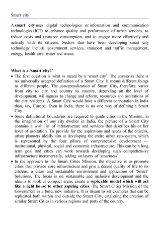 Smart city in respect to kota (project) | DOCX