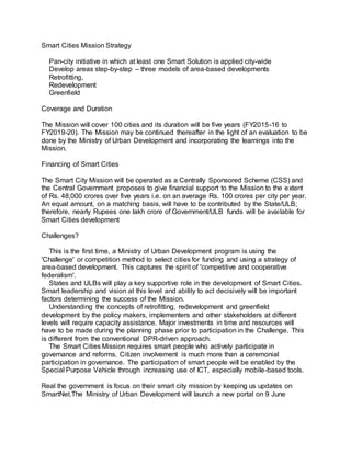 Smart city mission real or dream | DOCX