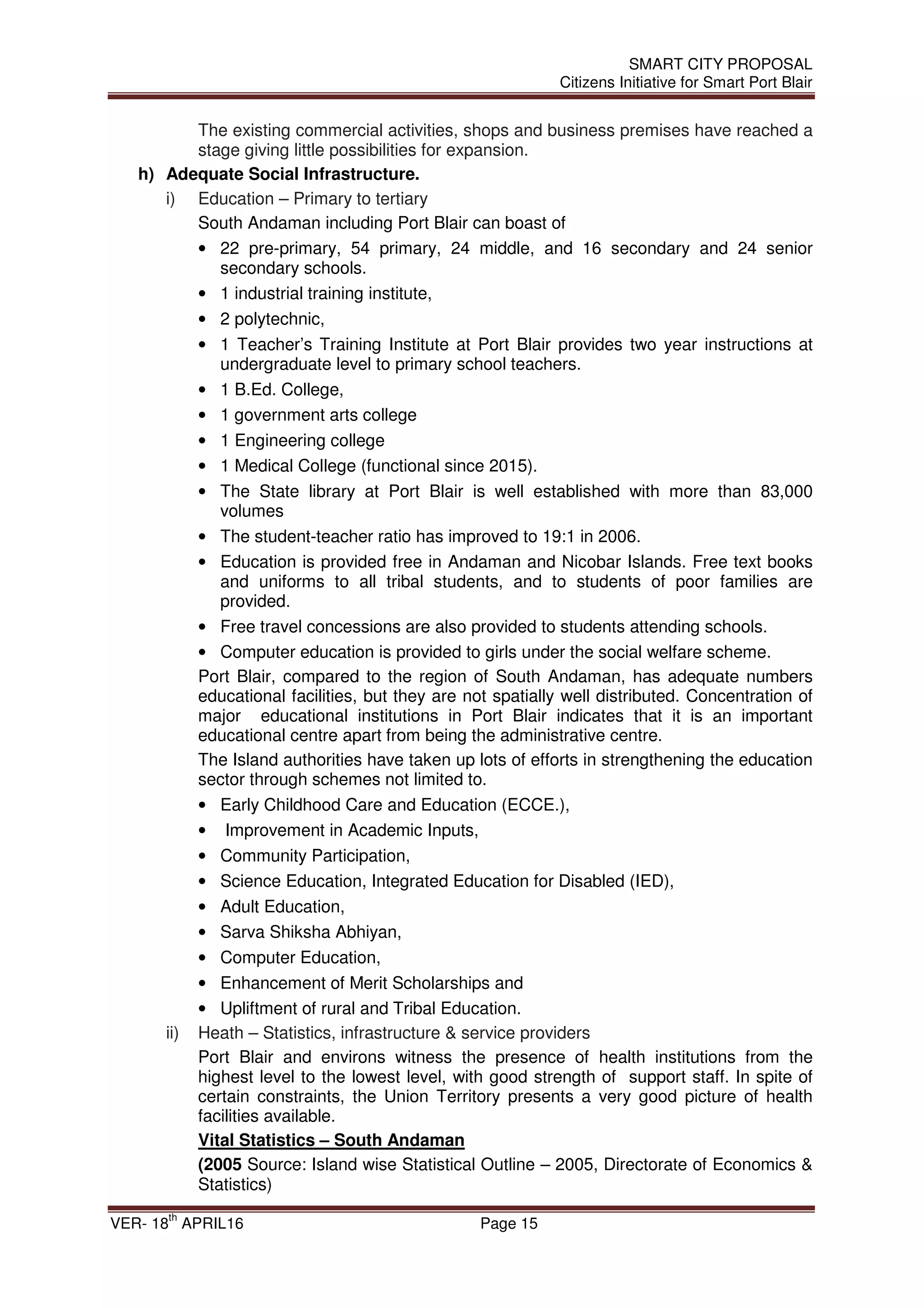 Smart city proposal citizens initiative for smart portblair - final ...