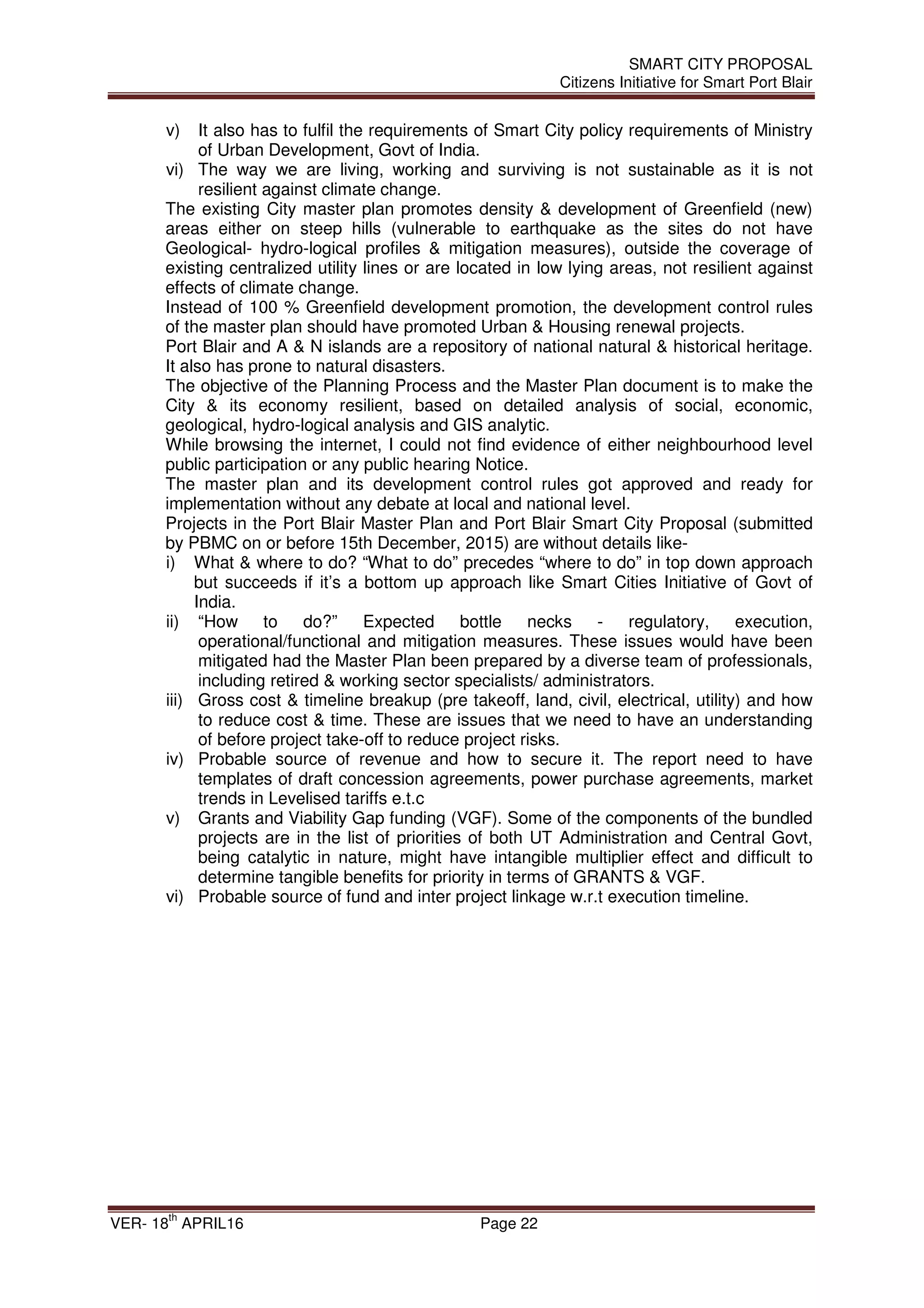 Smart city proposal citizens initiative for smart portblair - final ...