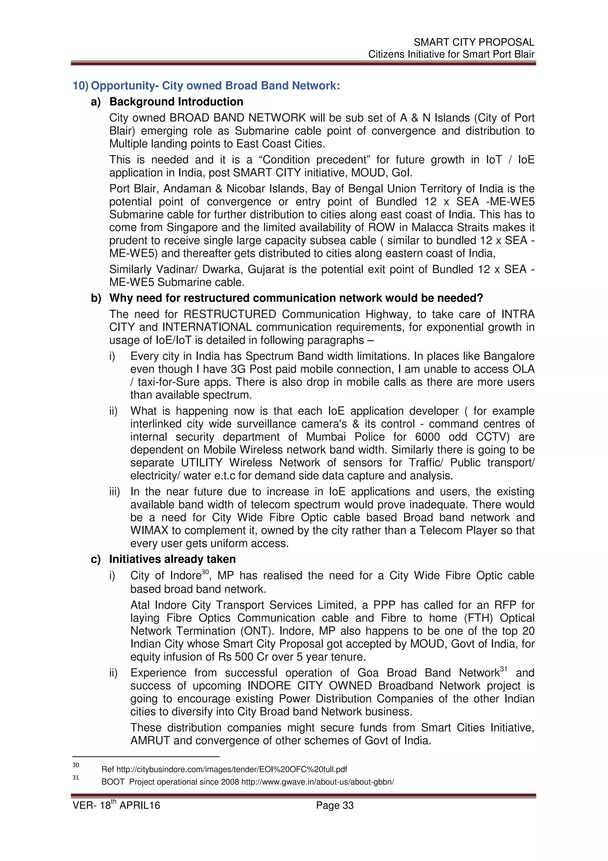 Smart city proposal citizens initiative for smart portblair - final ...