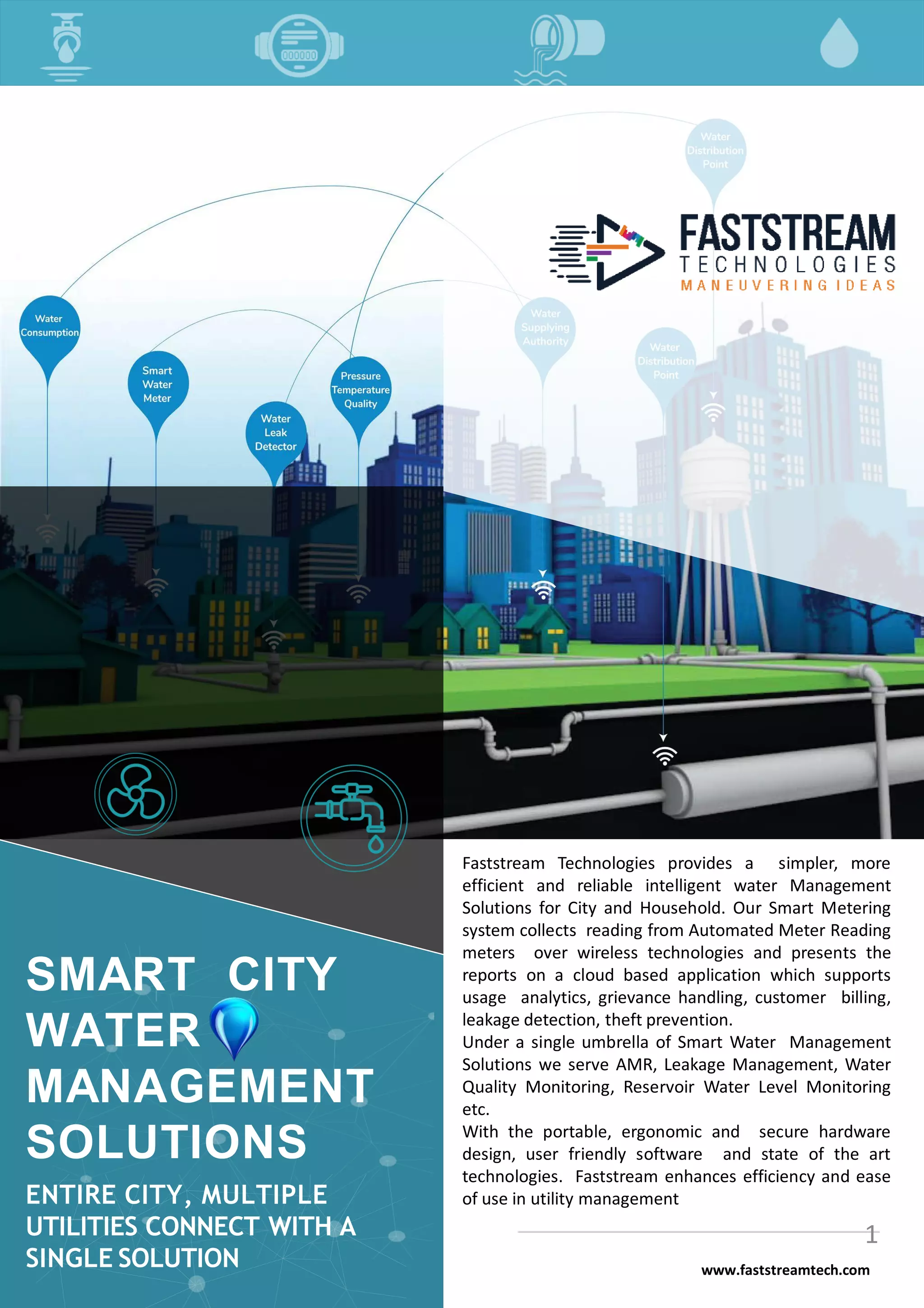 Smart City water management solutions -Faststream Technologies | PDF