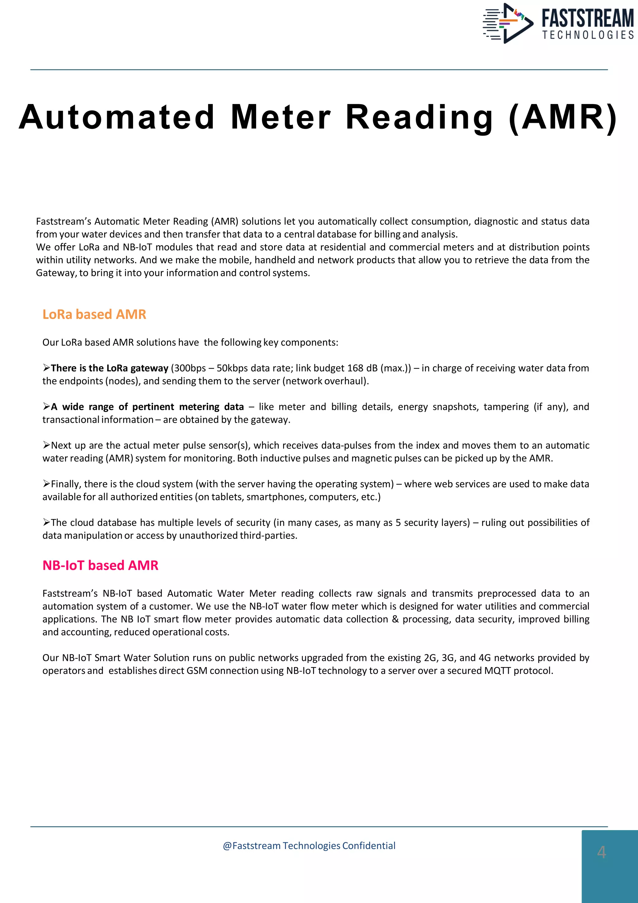 Smart City water management solutions -Faststream Technologies | PDF