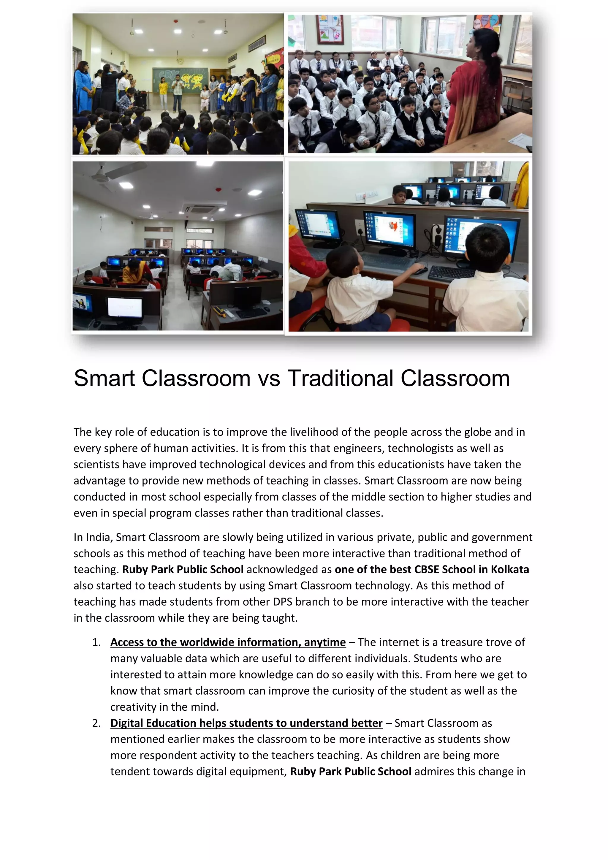Smart classroom vs traditional classroom | PDF Smart classroom vs traditional classroom | PDF