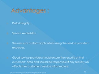 Smart cloud - single to multi cloud | PPTX | Cloud Computing | Internet