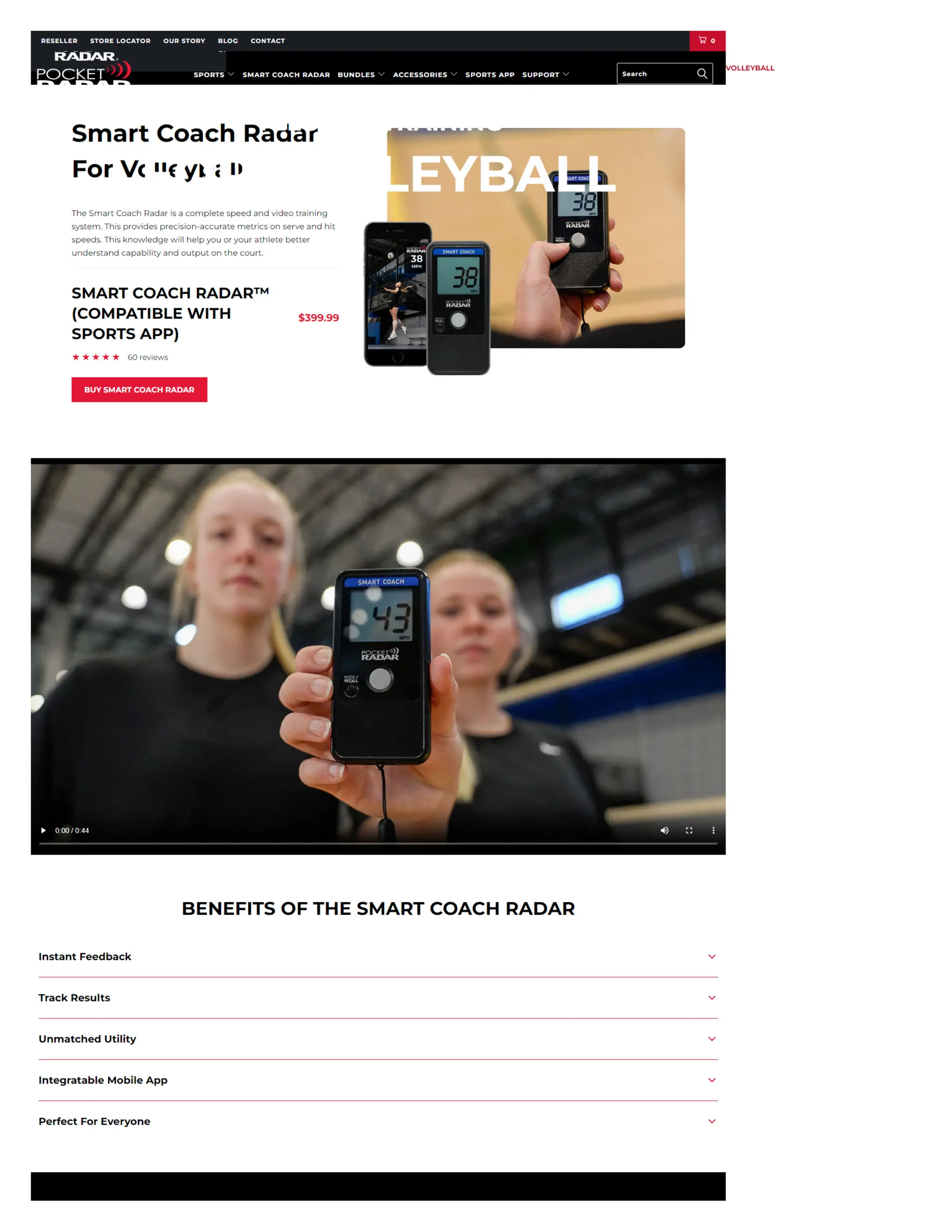 Smart Coach Radar For Volleyball - Pocke Radar | PDF