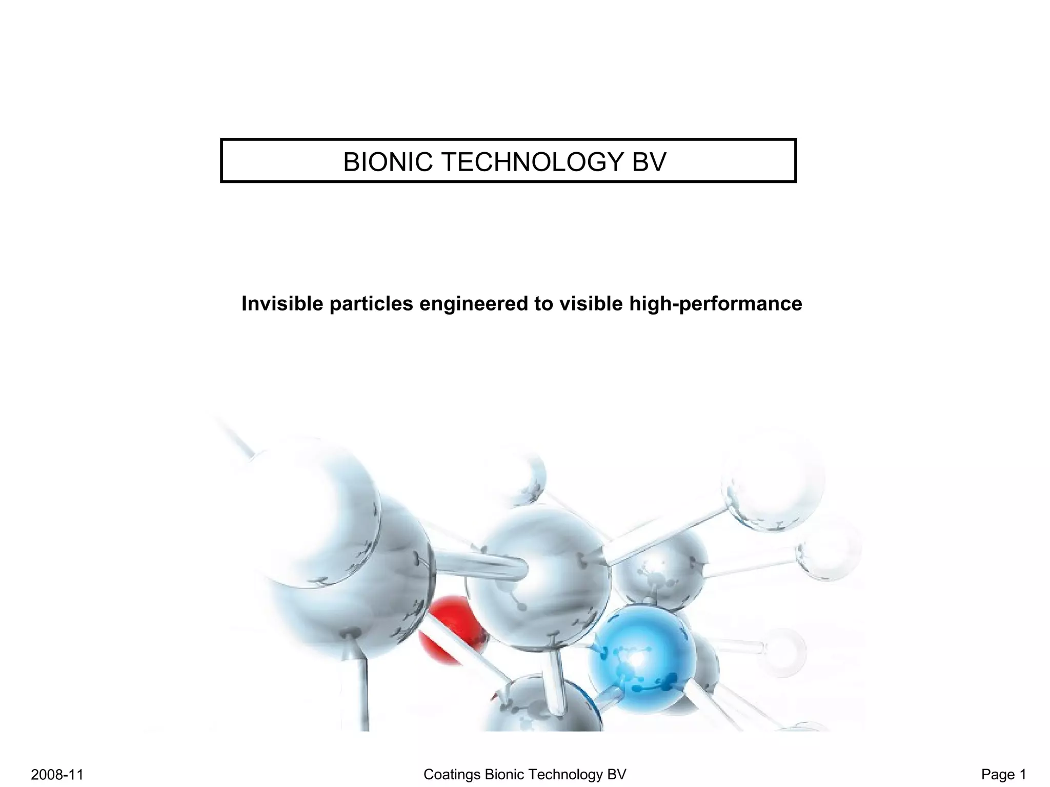 Smart Coatings Presentation Bionic Technology Definitief | PPT