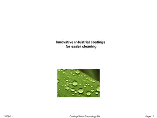 Smart Coatings Presentation Bionic Technology Definitief | PPT