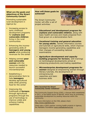 Smart Community Center flyer | PDF