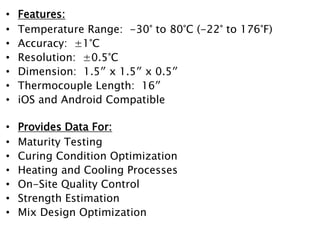 Smart Concrete Sensors - Temperature and Strength Monitoring-Early ...
