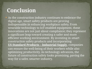 Smart Construction Safety US Standard Products for the Digital Age of ...