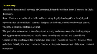Smart contract and smart contract oracles | PPTX