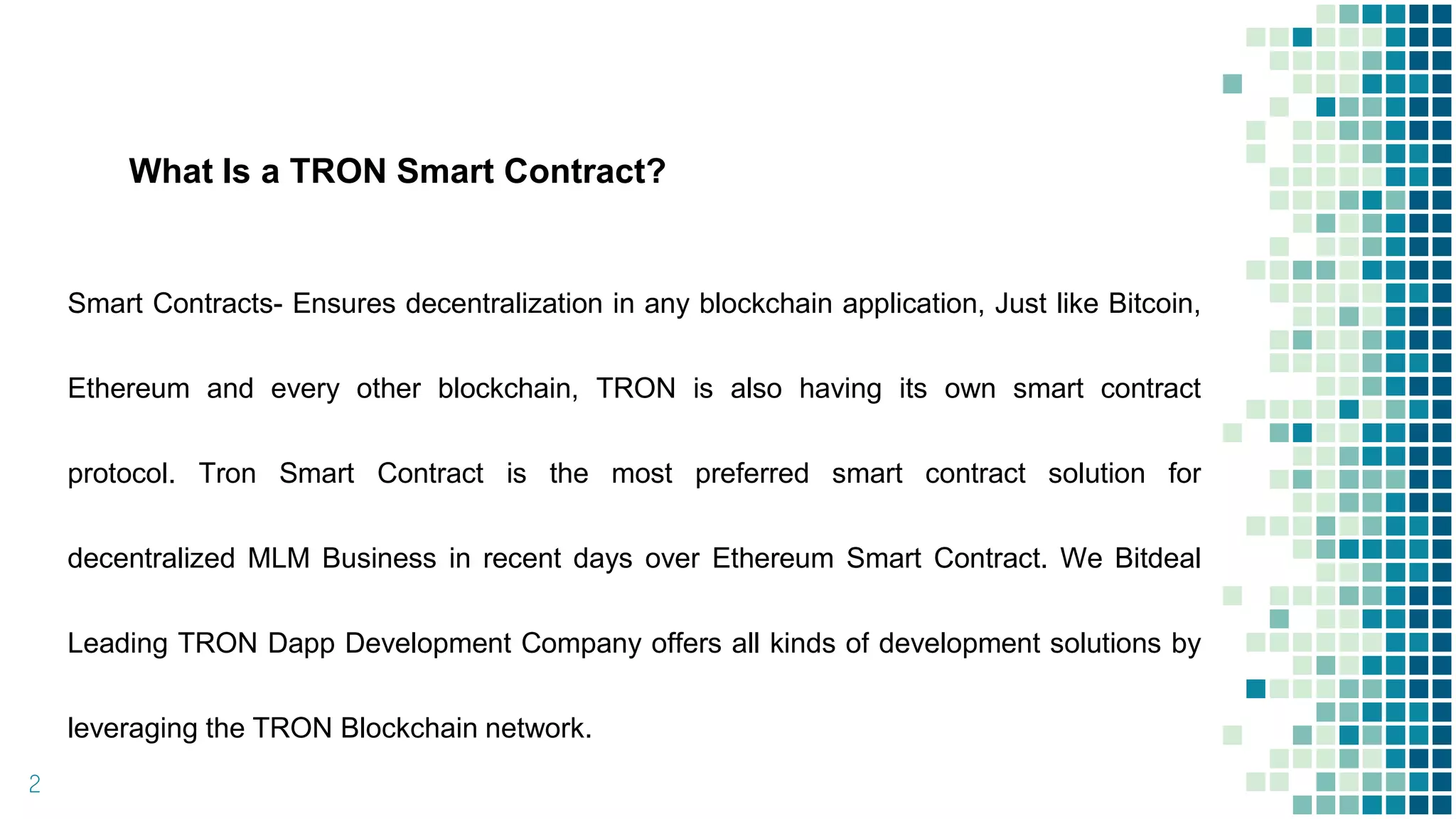 Smart contract based mlm on tron | PPTX
